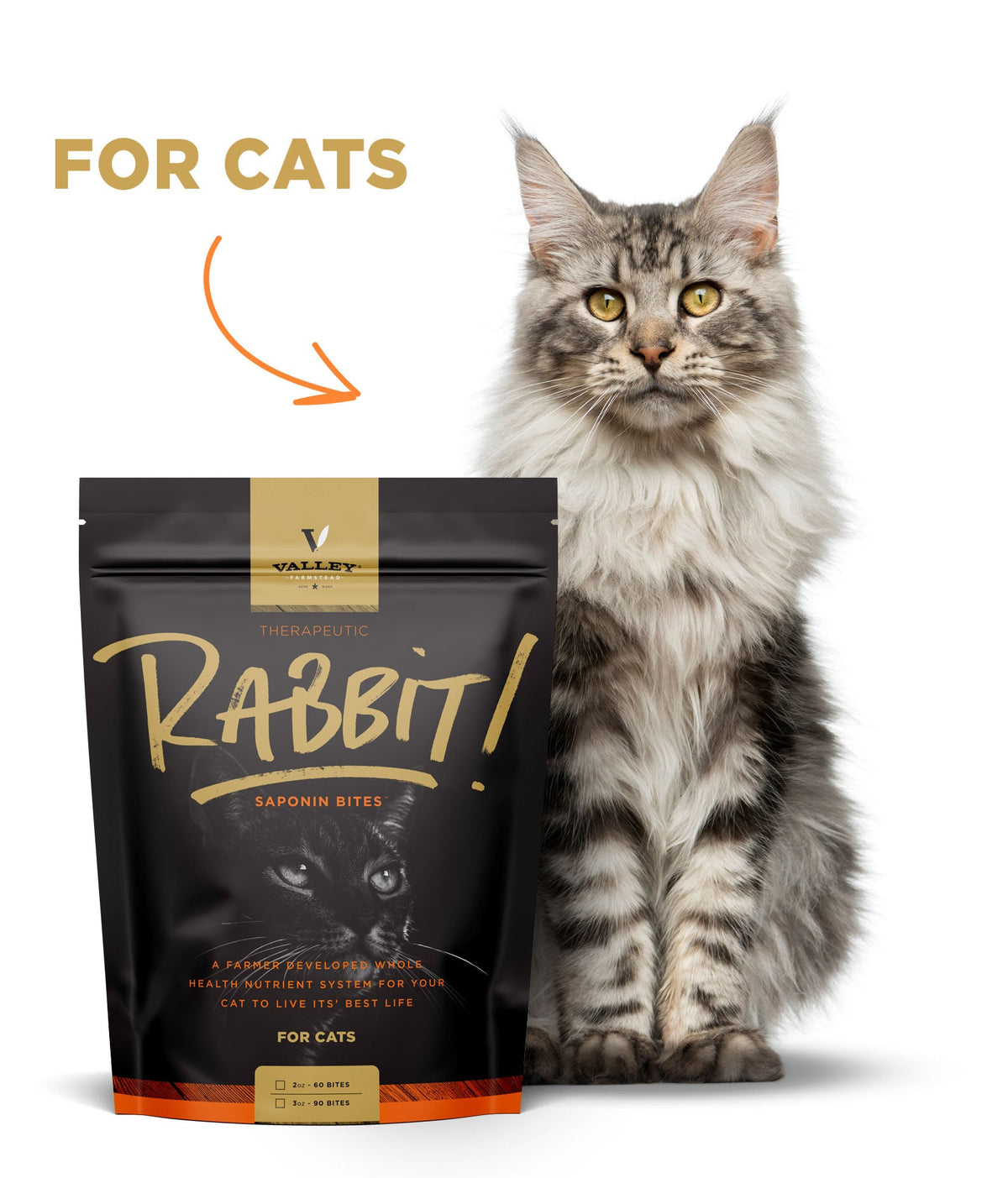 Saponin Bites™ For Cats (Rabbit) | Saponin Bites™ by Valley Farmstead